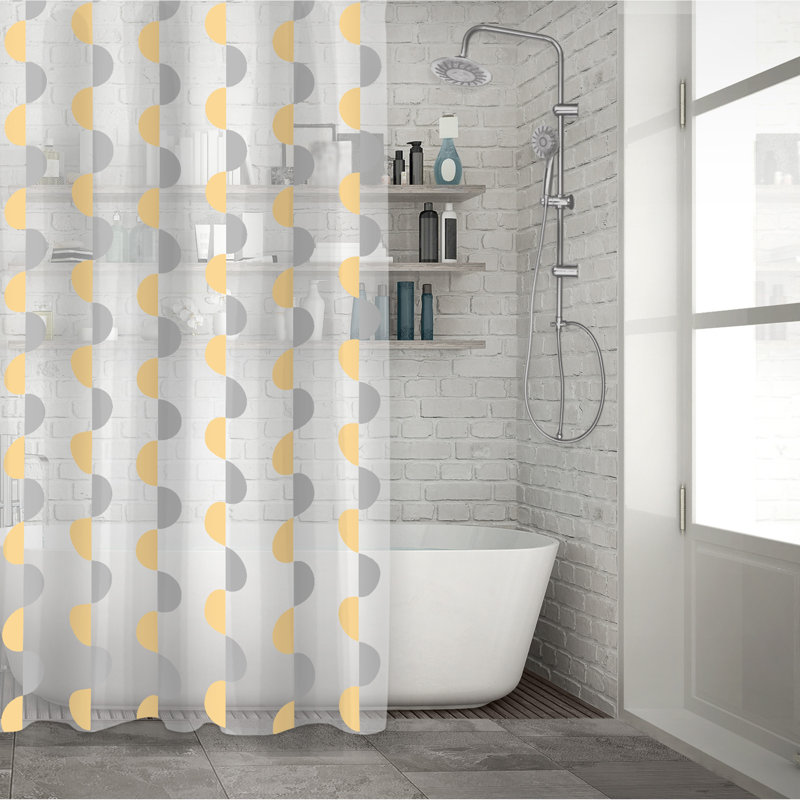 Safdie And Co Inc Geometric Single Shower Curtain And Reviews Wayfair
